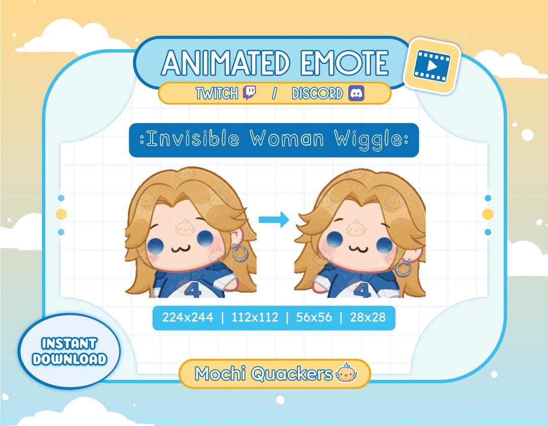 Animated Emote | Invisible Woman Wiggle Emote | Waddle Dance Emoji for ...