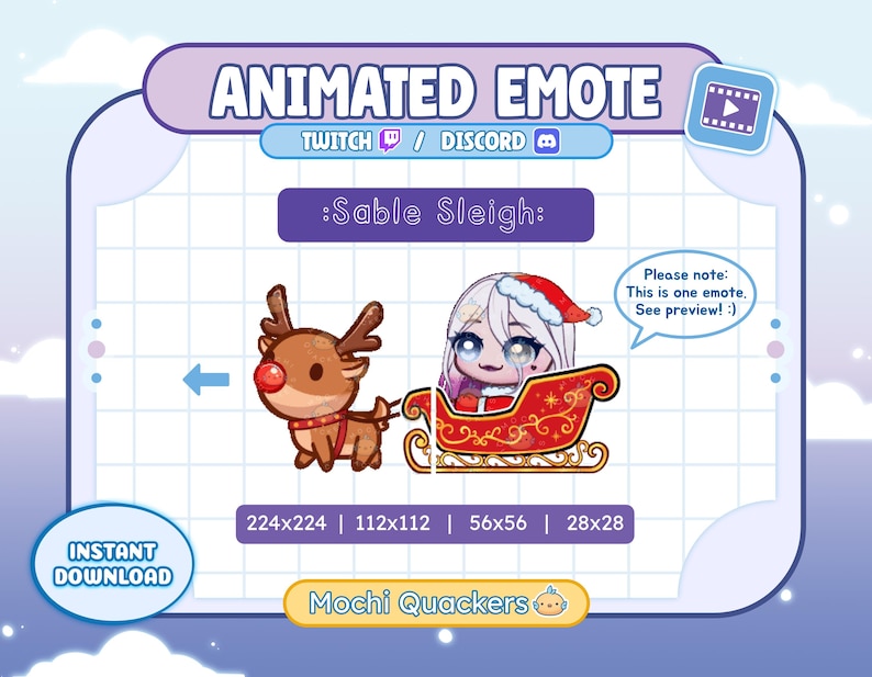 ANIMATED Emote | DBD Sable Emote - Reindeer Sleigh | Santa Christmas ...