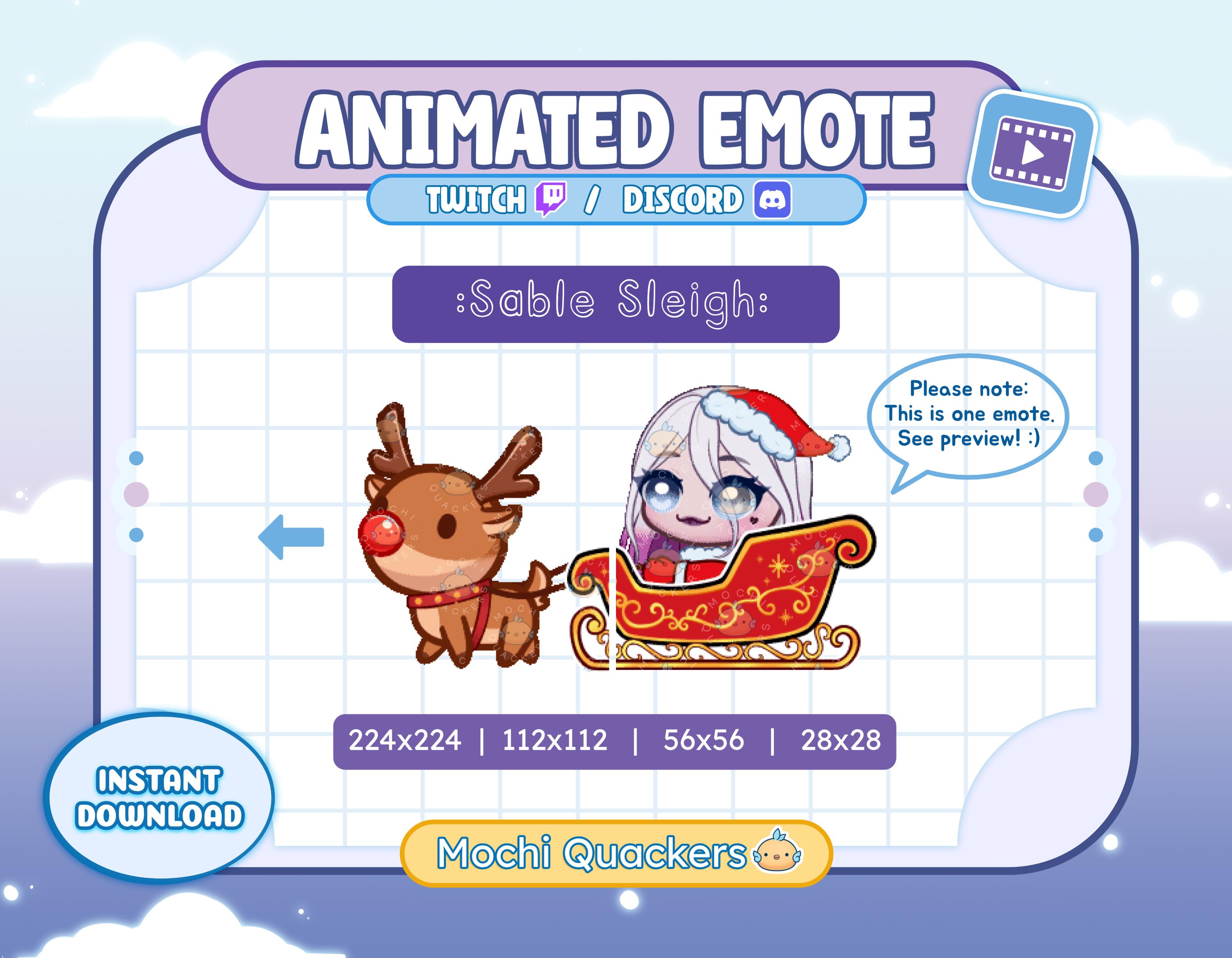 ANIMATED Emote | DBD Sable Emote - Reindeer Sleigh | Santa Christmas ...