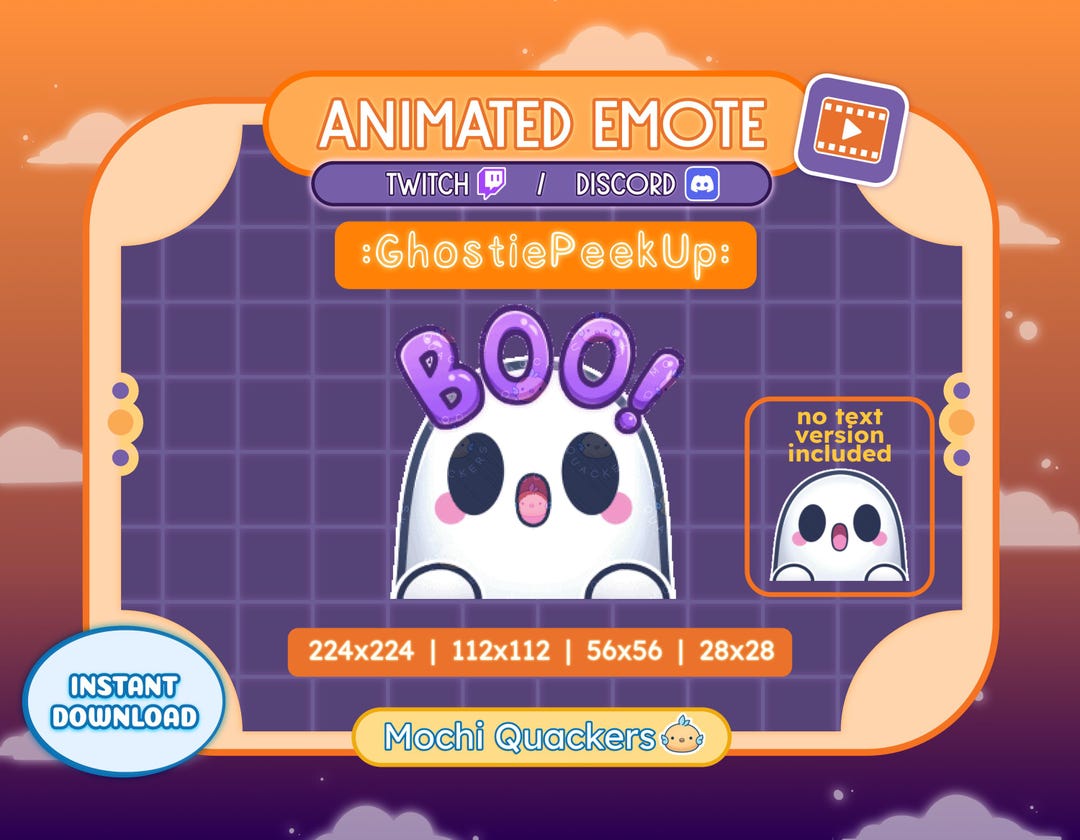 ANIMATED Halloween Ghost Emote - BOO! | Twitch Stream & Discord ...