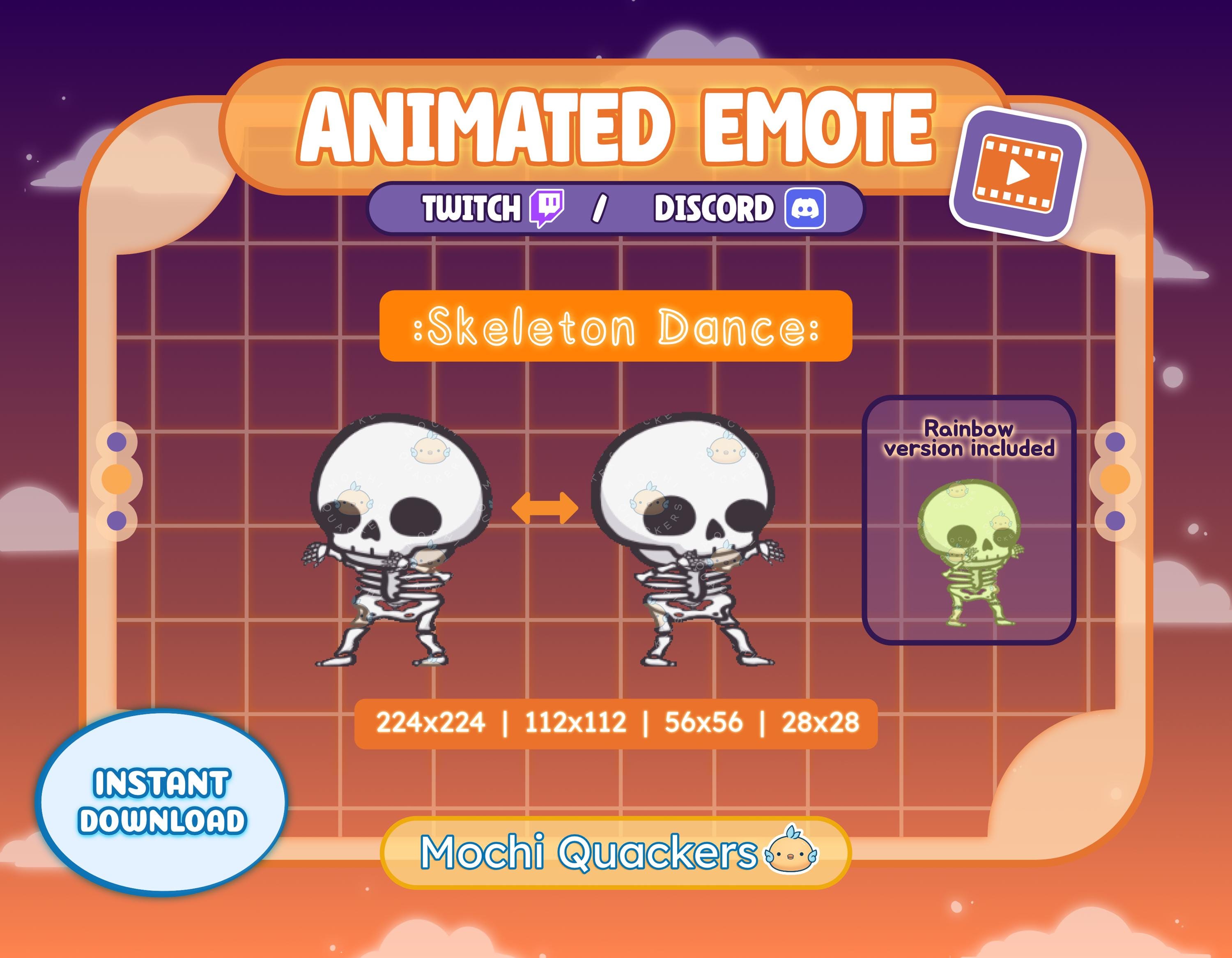 Animated Halloween Emote - Spooky Skeleton Dance Emote | Twitch ...