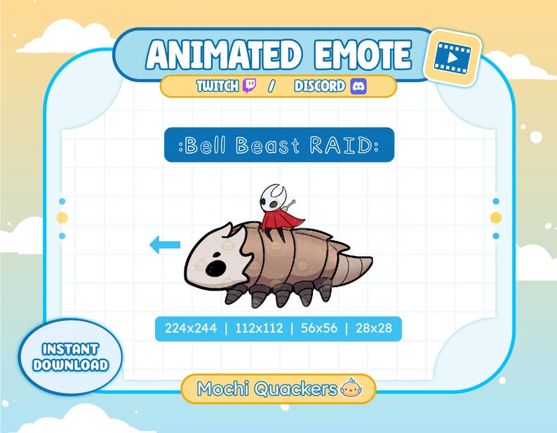 Animated Emote | Hollow Knight Silksong Emote - Bell Beast RAID ...