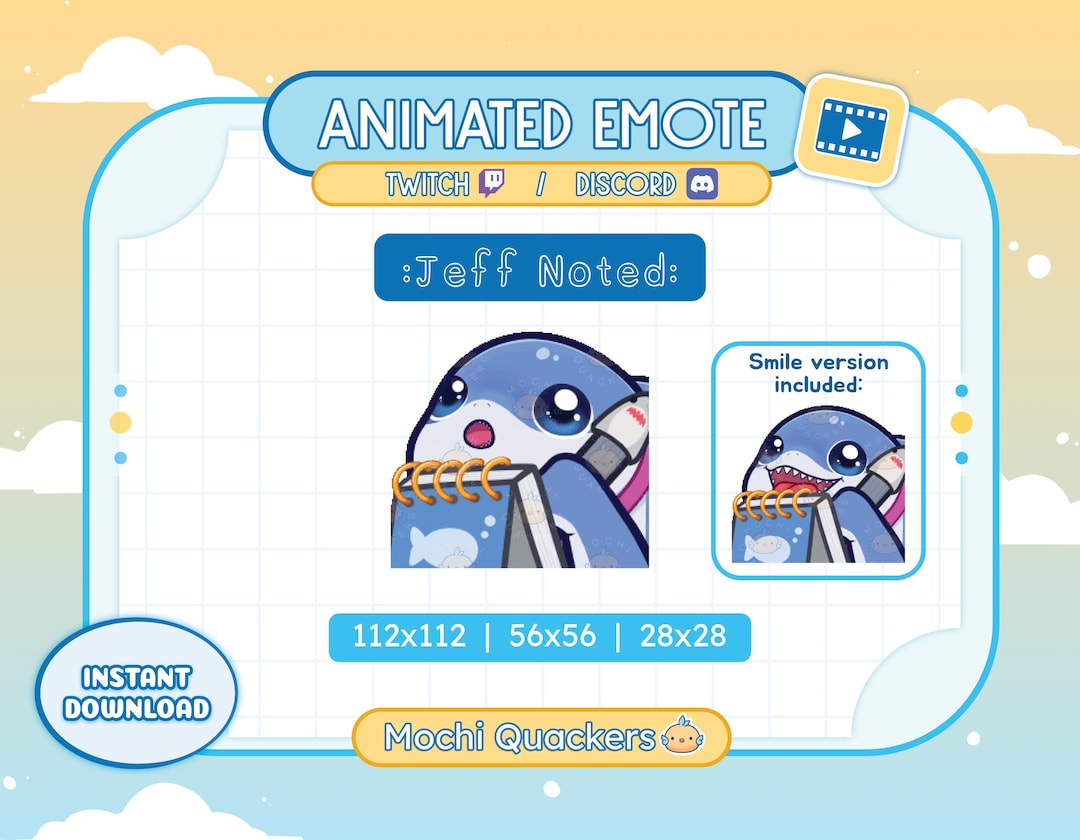 ANIMATED Rivals Emote Jeff Noted Emote for Twitch Stream & Discord, 3 ...