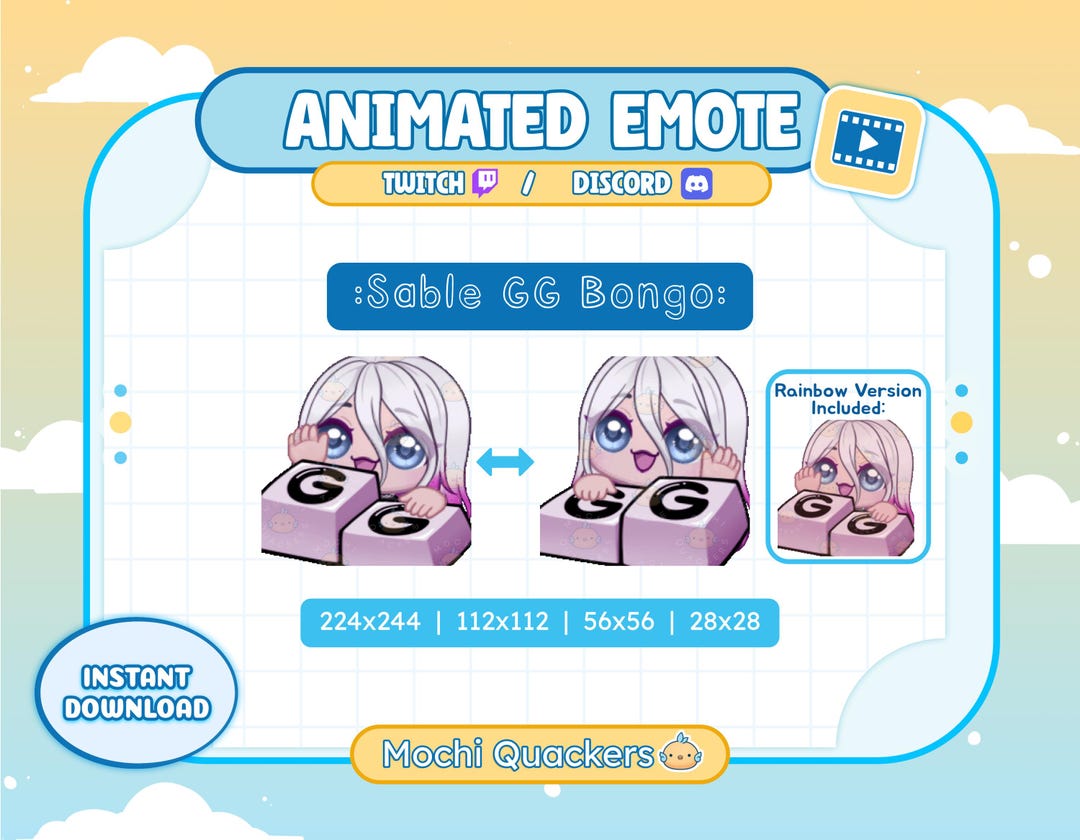 ANIMATED Emote | DBD Sable GG Emote for Twitch & Discord Emoji, 4 Gif ...