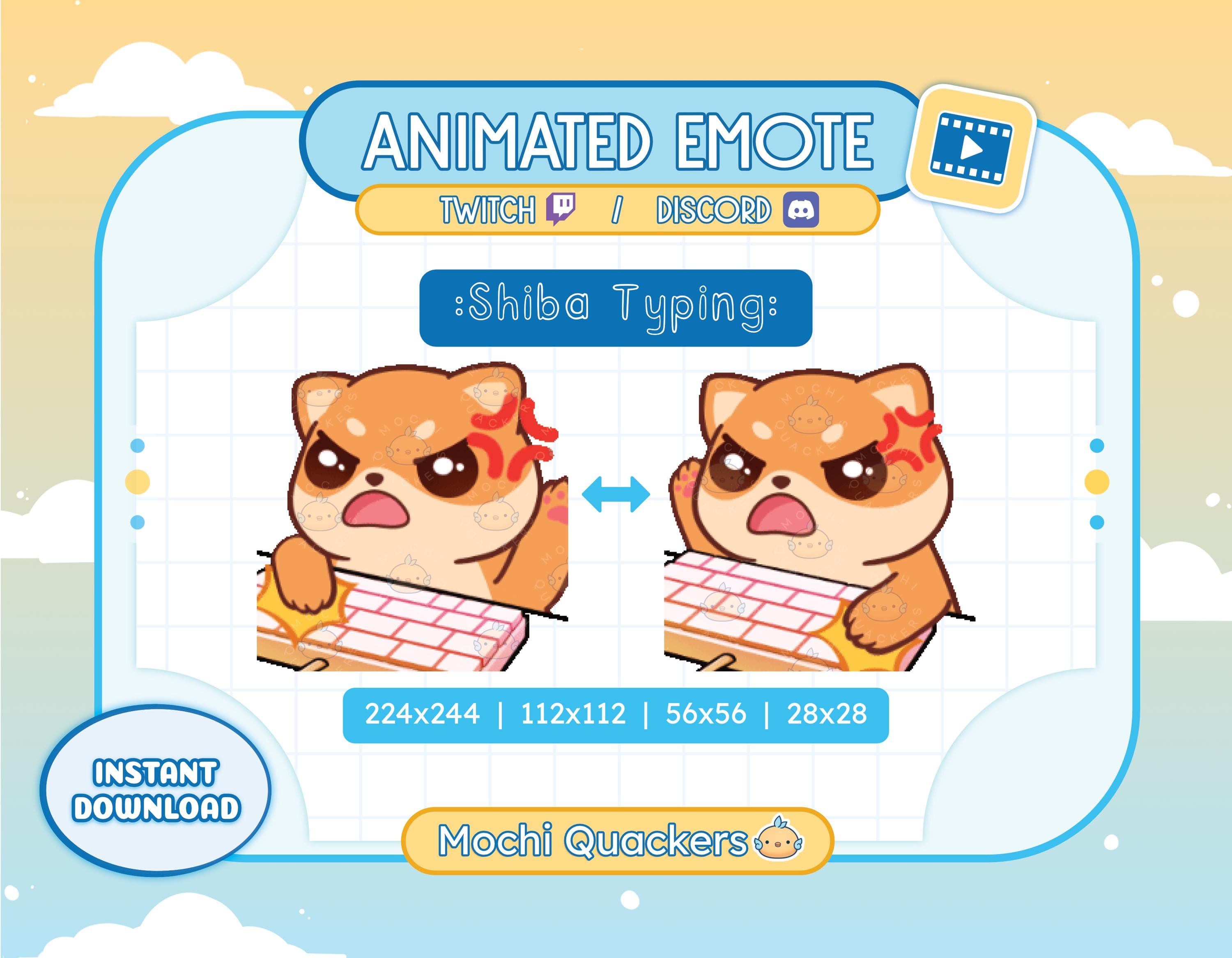 Animated Emote - Angry Shiba Inu - Rage Typing | Twitch & Discord ...