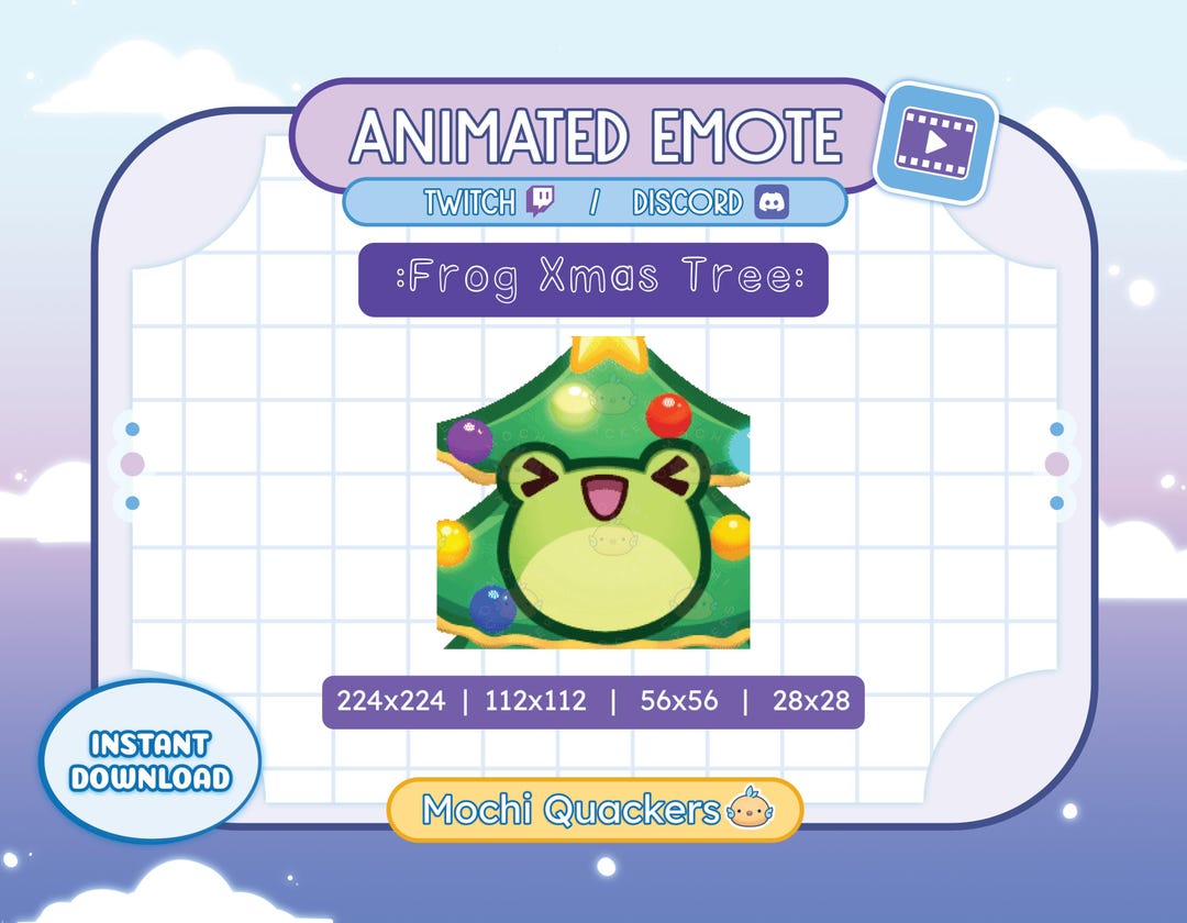 Animated Emote - Christmas Frog Dancing Tree | Holiday Twitch & Discord ...