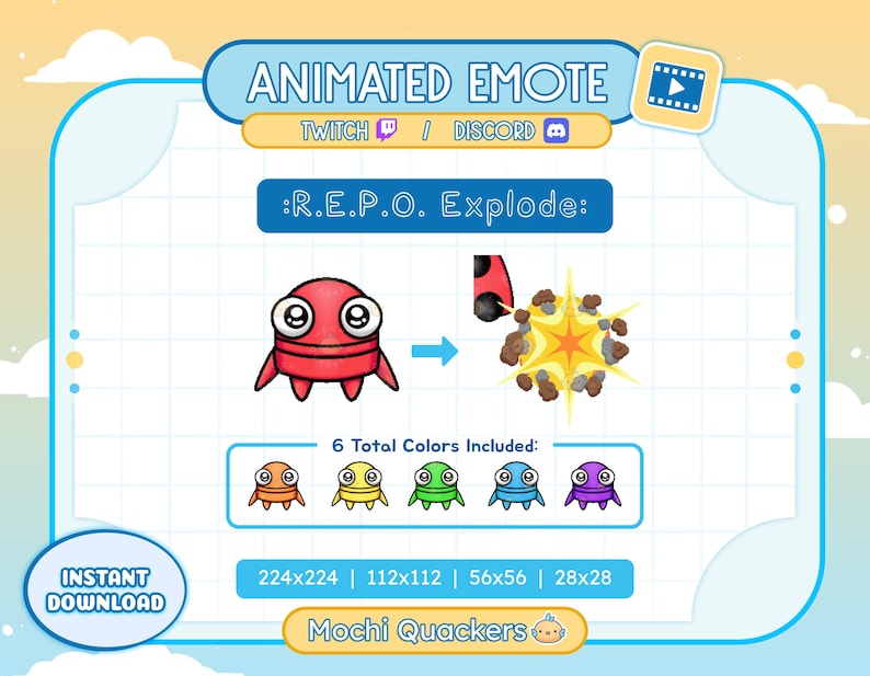 ANIMATED Emote | REPO Explode Emote for Twitch Stream & Discord Emoji ...
