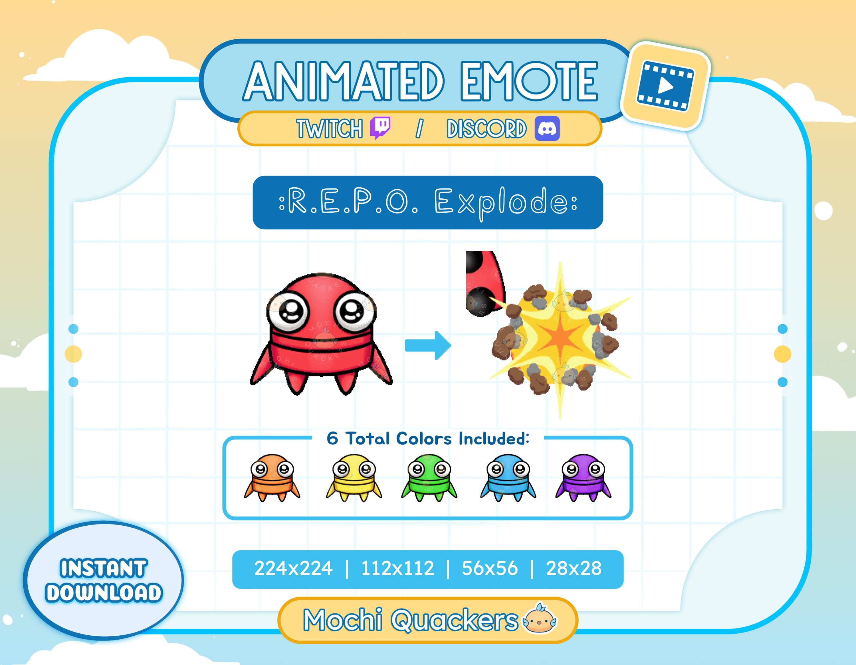 Animated REPO Emote - Explode | Plead Cry Emoji for Twitch & Discord - Etsy