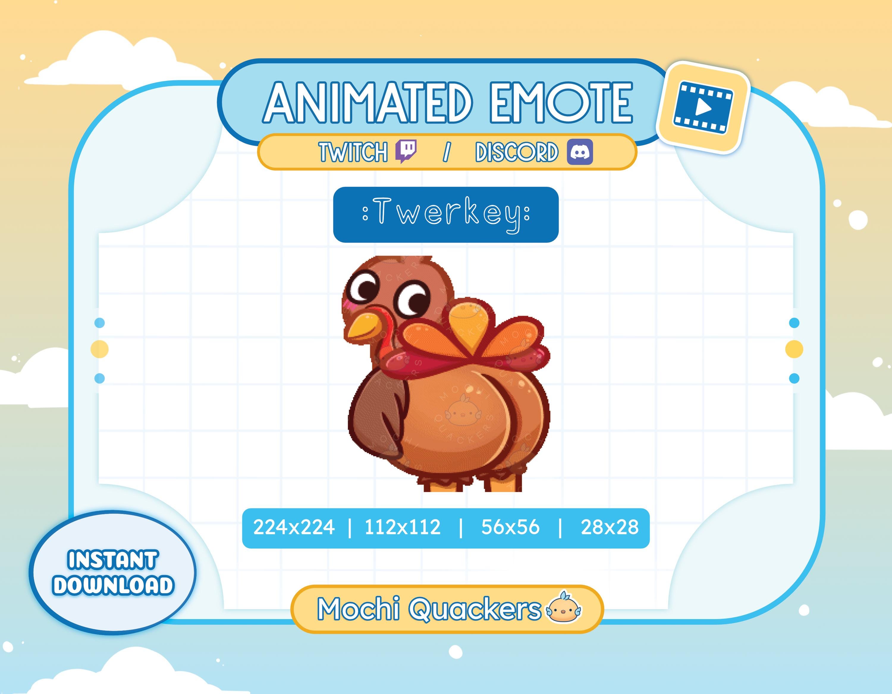 Turkey Twerk Animated Emote: Funny Twitch & Discord Streamer Emotes - Etsy