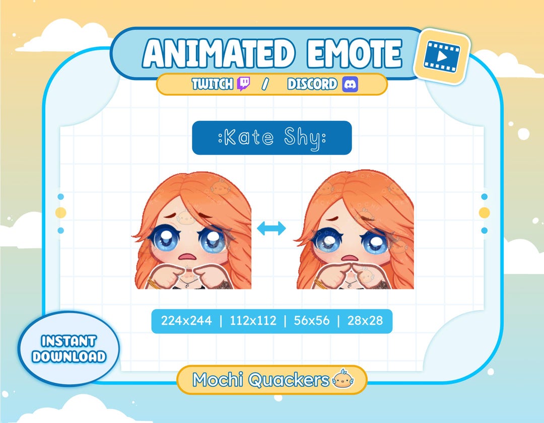 Animated Emote: DBD Kate Denson - Shy Emoji Uwu Fingers |twitch ...