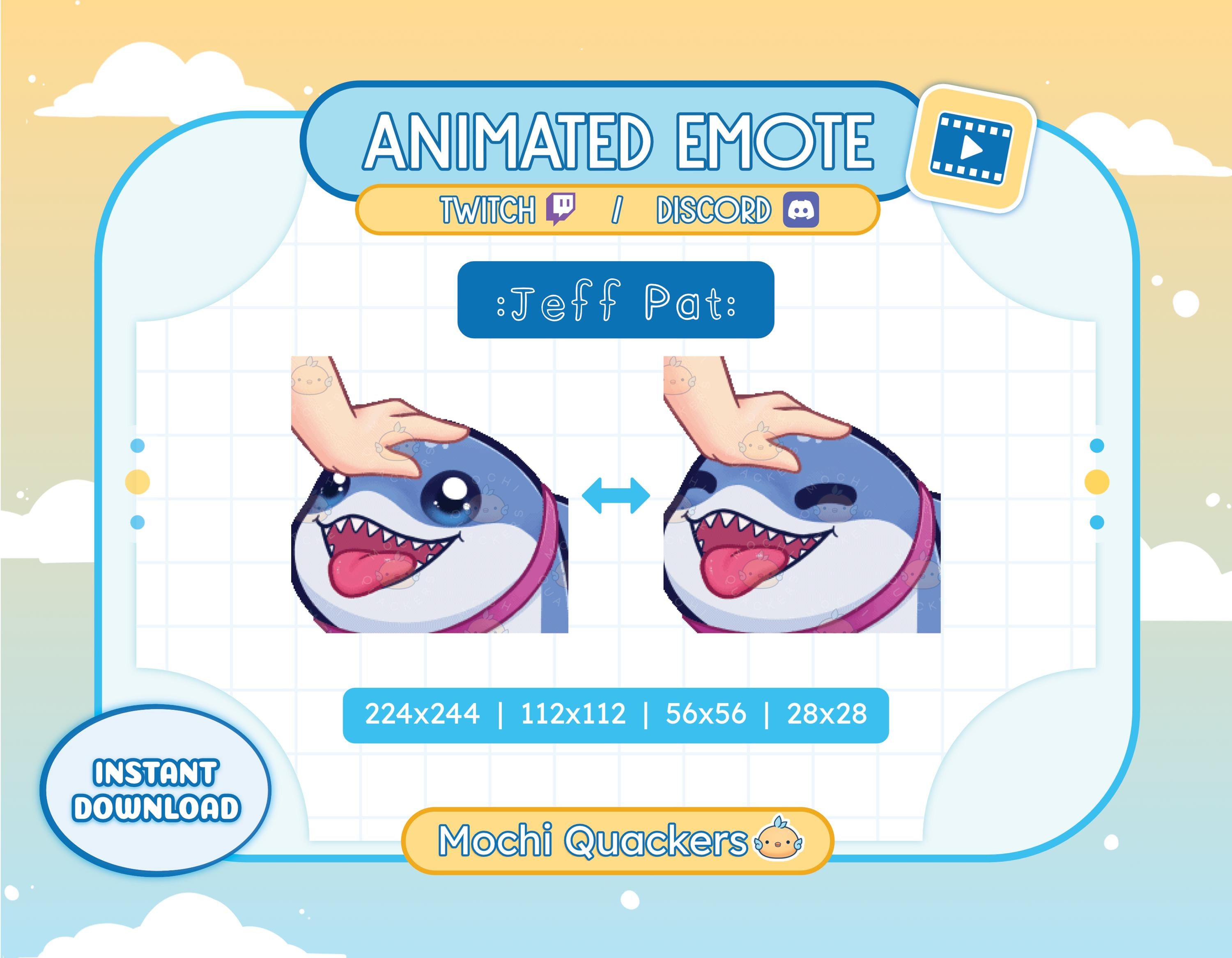 ANIMATED Emote | Jeff the Land Shark Pat | Good Boy, Head Rub, Twitch ...