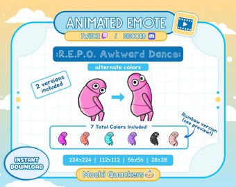 ANIMATED REPO Emote | R.E.P.O. Twerk Emote - Awkward Dance | Twitch ...