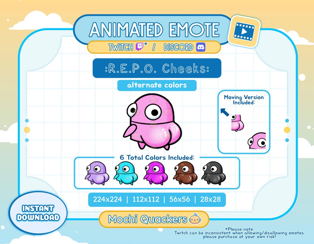 Animated Emote - R.E.P.O. Twerk Emoji Running Away | Butt Shake Dance ...