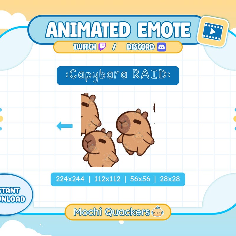 Cute Chibi Capybara - Etsy