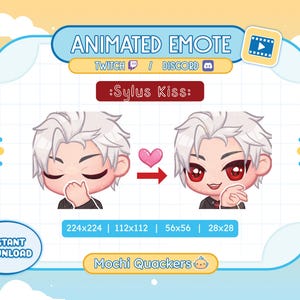 ANIMATED EMOTE | Sylus Kiss Emote for Twitch & Discord, Includes 4 .gif ...