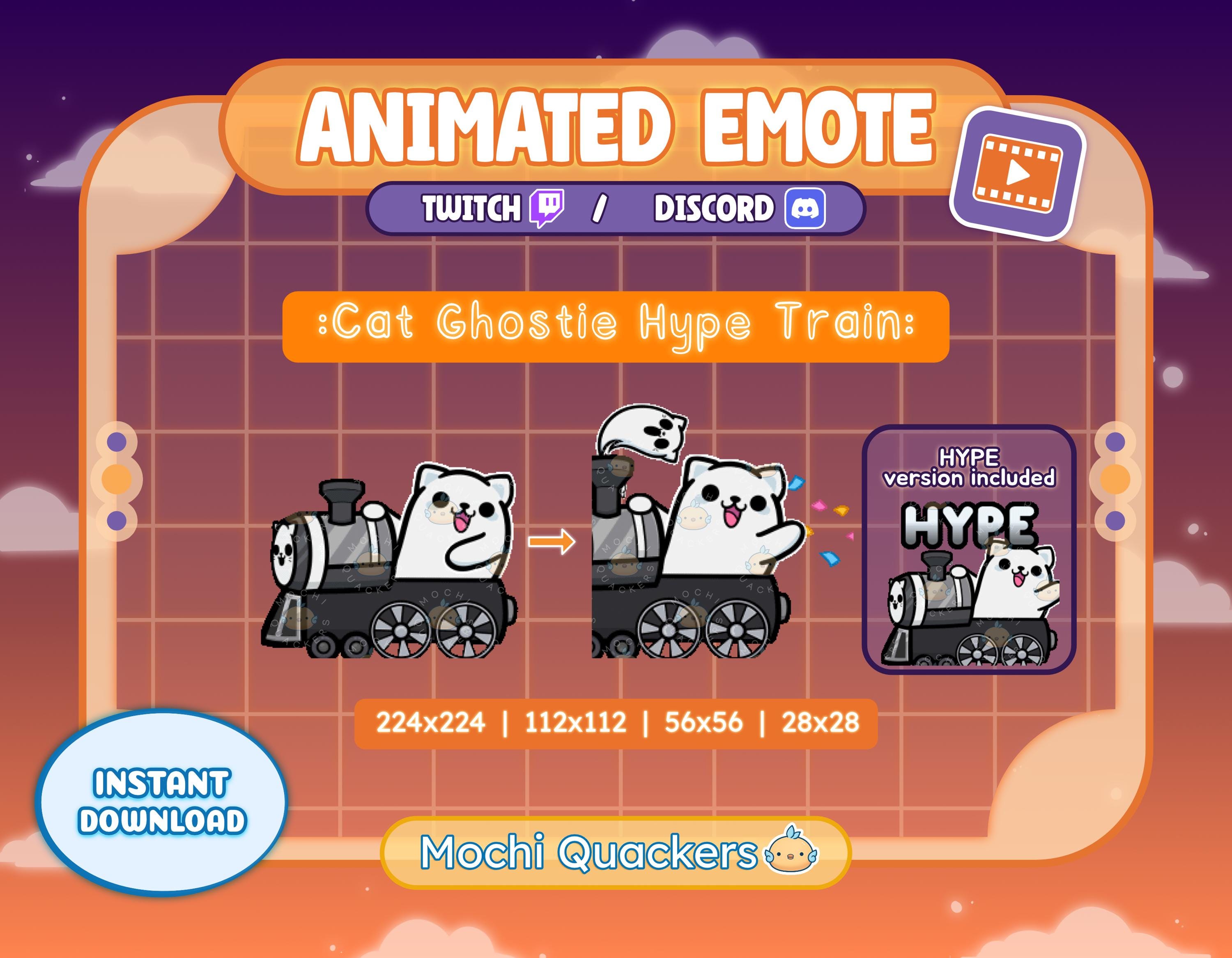 Animated Cat Ghost Hype Train Emote | Halloween Twitch Streams ...