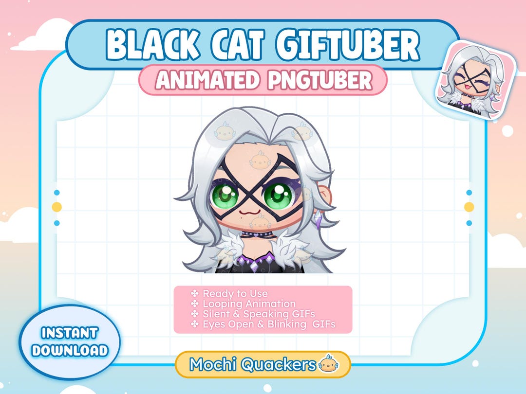 Animated Pngtuber - Rivals Black Cat Pngtuber | Veadotube, Ready-to-use ...