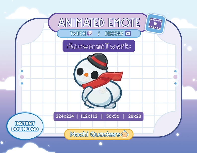 Holiday ANIMATED Emote | Snowman Twerk Emote | Butt Booty Shake Dance ...