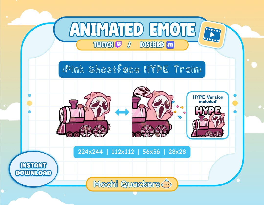 DBD ANIMATED Emote | Pink Kitty Ghostface Hype Train Emote | Twitch ...