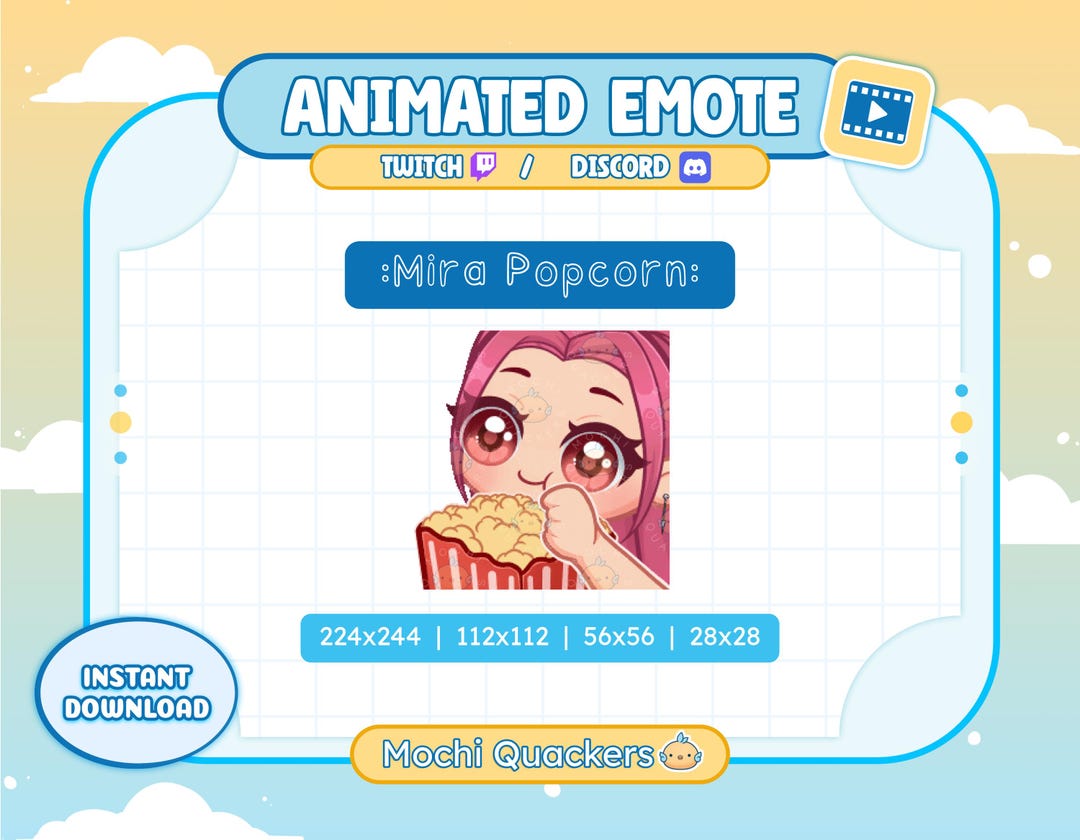 Animated KPDH Emote | Huntrix Mira - Eating Popcorn | Kpop Demon ...
