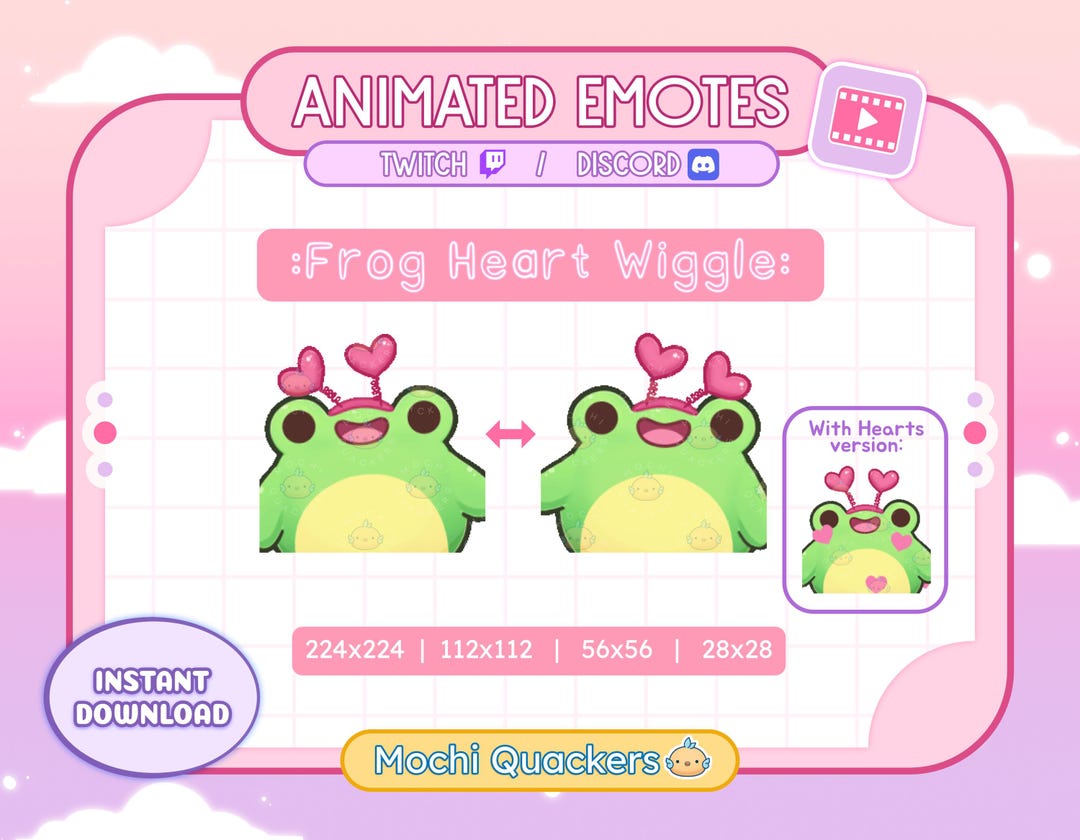 Valentine's Animated Emote | Frog Heart Wiggle Dance | Love Waddle ...