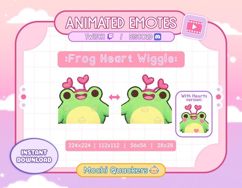 Valentine's Animated Emote | Frog Heart Wiggle Dance | Love Waddle ...