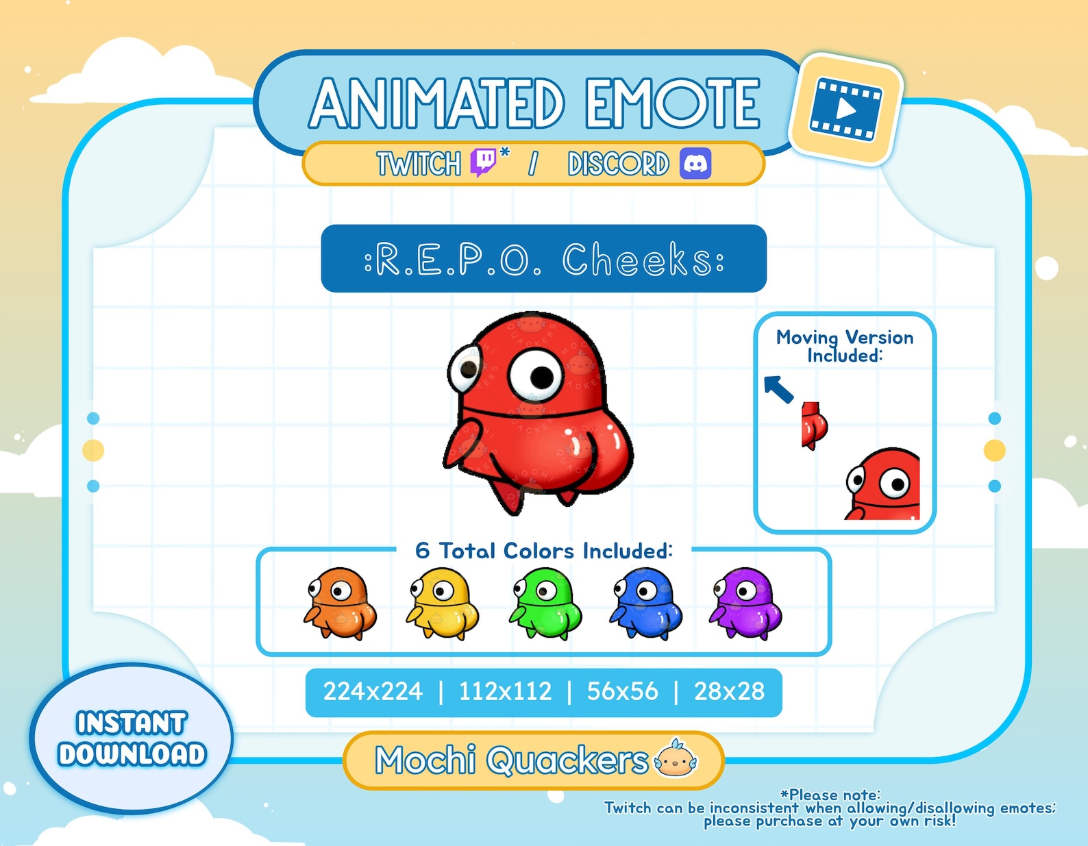 Animated REPO Emote | R.E.P.O. Butt Shake Run | Twerk Emoji for Twitch ...