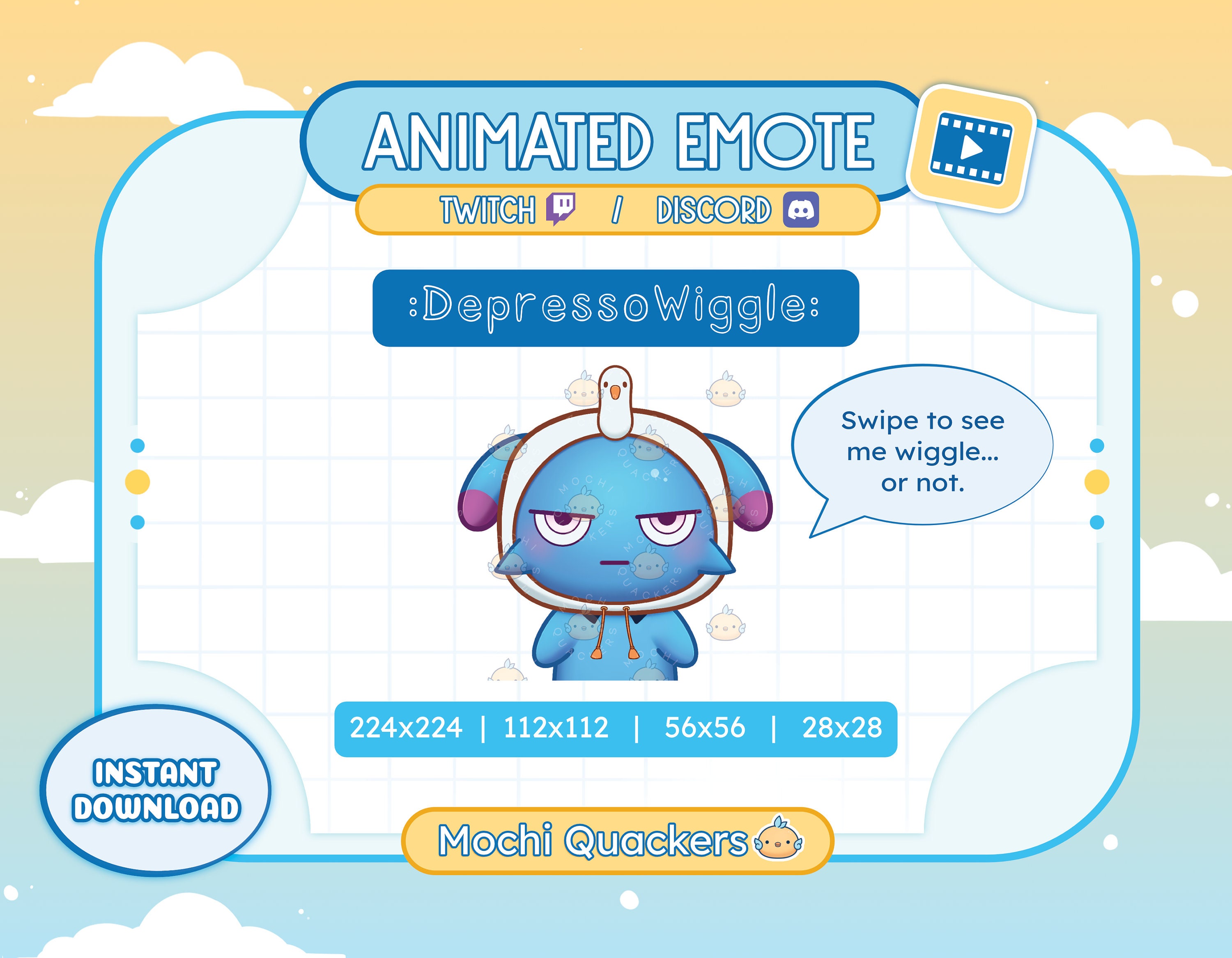 Palworld ANIMATED EMOTE Depresso WIGGLE Emote for Twitch and Discord ...