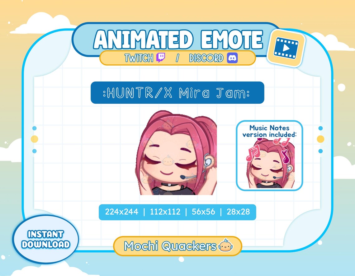 ANIMATED Emote | KPDH Mira Jam Emote | Twitch & Discord Emoji, Kpop ...