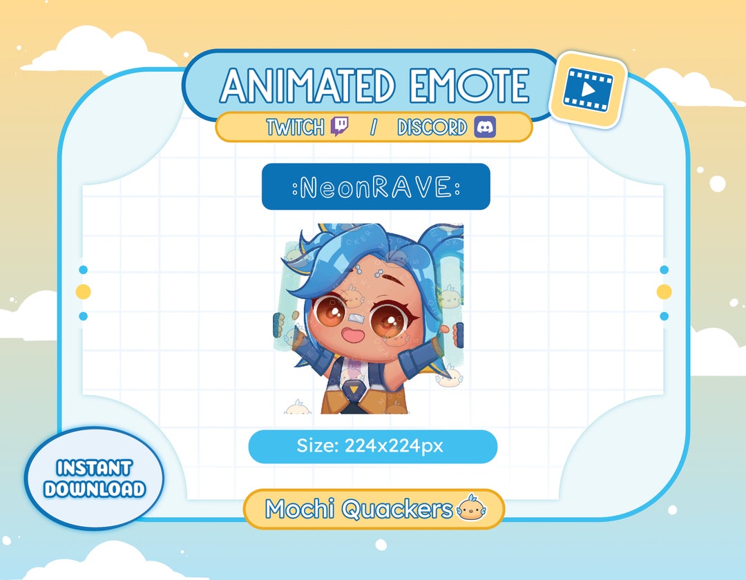 ANIMATED EMOTE Neon Valorant RAVE Emote for Twitch & Discord, 4 .gif ...