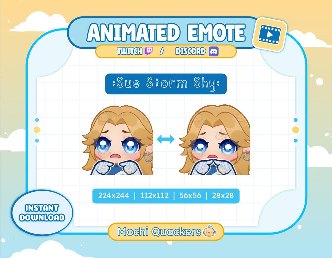 ANIMATED Emote | Invisible Woman Shy Emote for Twitch & Discord, 4 .gif ...