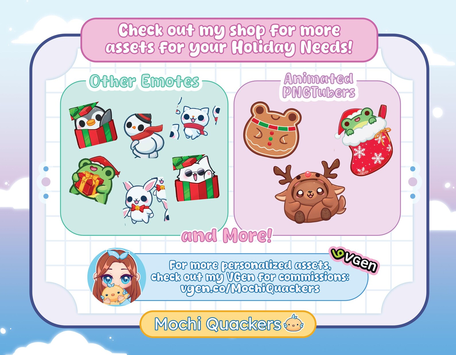 Animated Emote | White Bunny Emote - Tree Peek | Christmas Rabbit Emoji ...