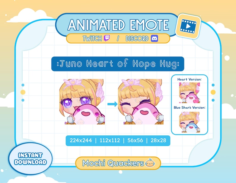 Animated Emote | Overwatch Juno Hug | Hoh Heart of Hope Cuddle Emoji ...