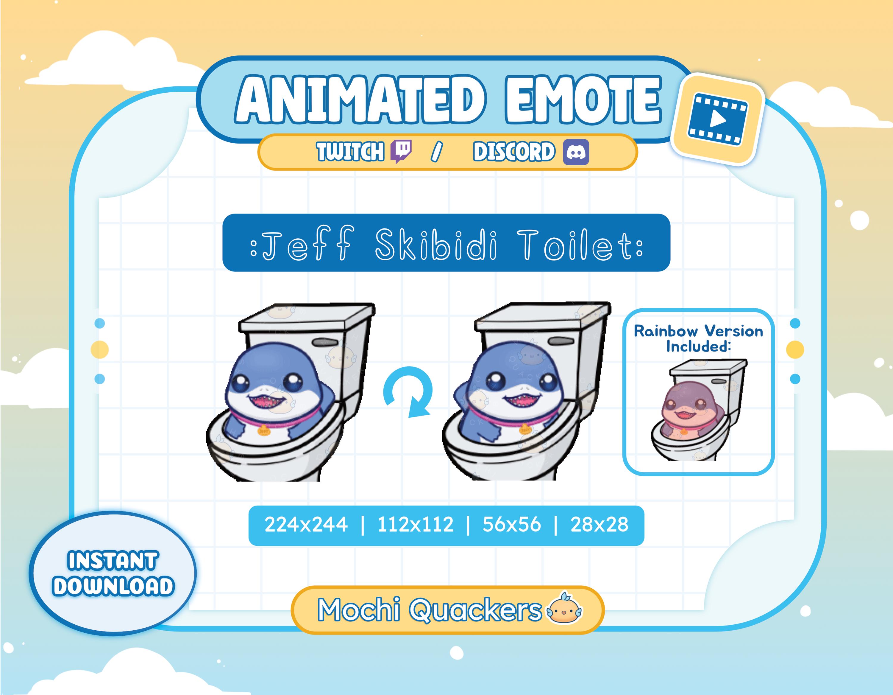 ANIMATED Emote | Jeff Skibidi Toilet Emote | Flush Emoji, Twitch ...