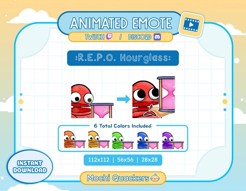 ANIMATED R.E.P.O. Emote | REPO Hourglass Emote for Twitch Stream ...