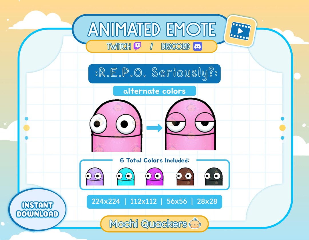 ANIMATED Emote | R.E.P.O. Stare Emote - Seriously? | Silly Look Wtf ...