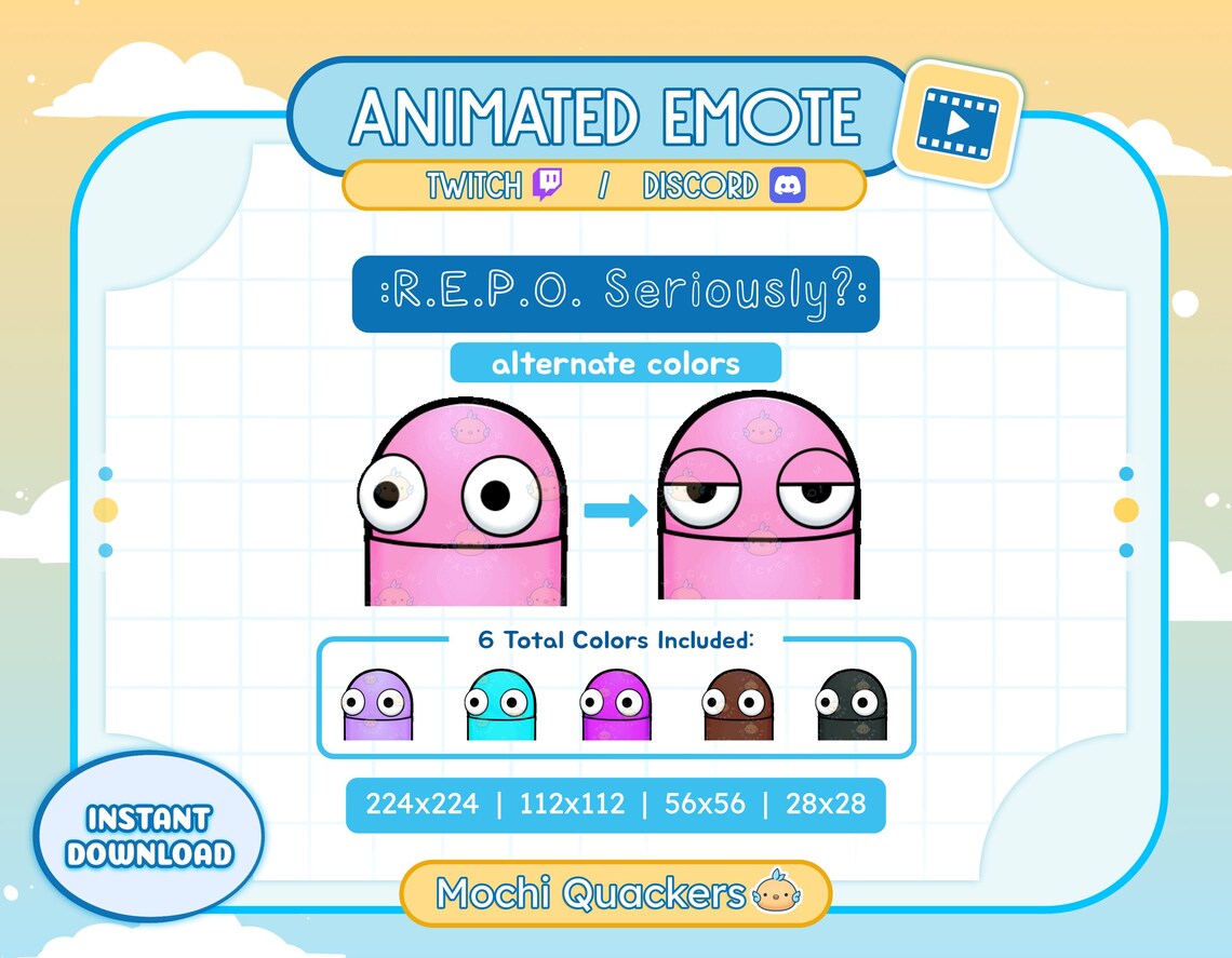 ANIMATED Emote | R.E.P.O. Stare Emote - Seriously? | Silly Look Wtf ...