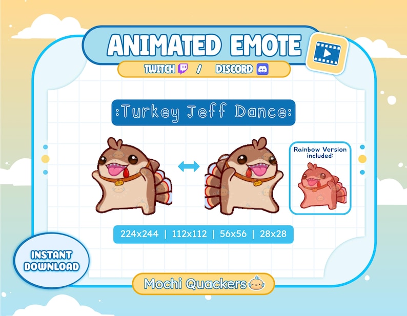 Animated Emote - Thanksgiving Turkey Jeff Dancing Emote | Rivals Land ...