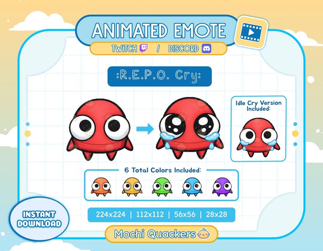 Animated REPO Cry Emote: Twitch & Discord (digital Download) - Etsy