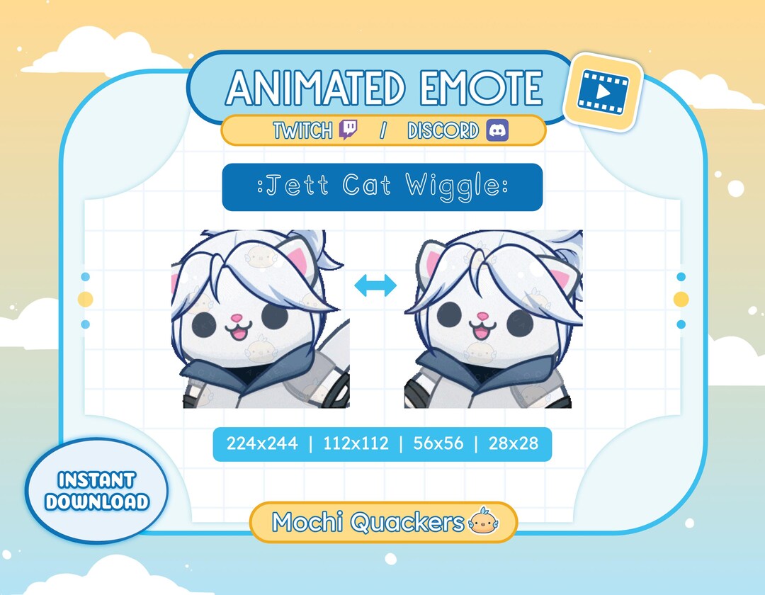 Valorant ANIMATED Emote | Jett Cat Wiggle for Twitch Stream & Discord ...