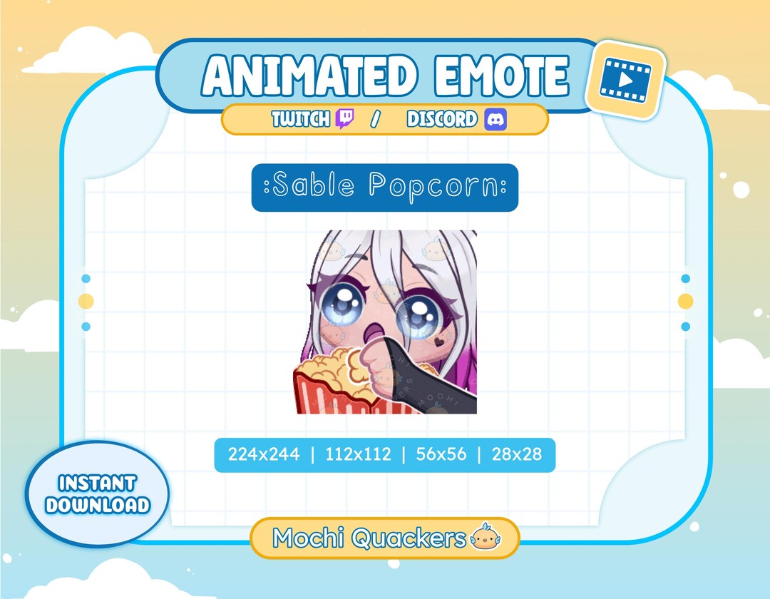 ANIMATED Emote | DBD Sable Eating Popcorn Emote for Twitch Streams ...