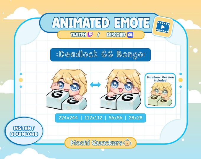 Animated Emote | Valorant Deadlock GG Bongo | Typing Emoji for Twitch ...