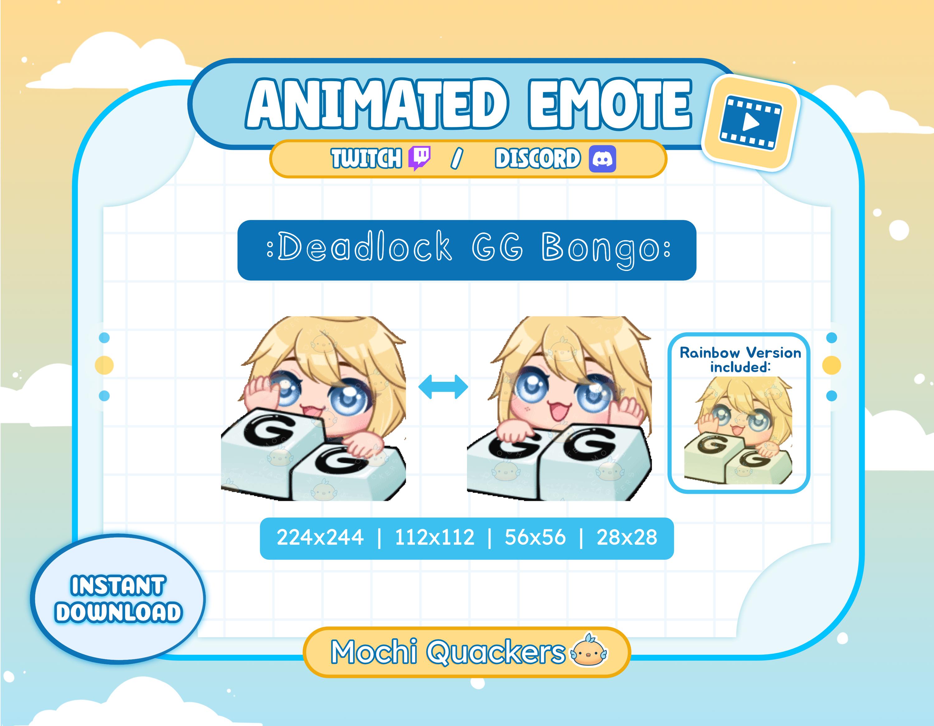 Animated Emote | Valorant Deadlock GG Bongo | Typing Emoji for Twitch ...