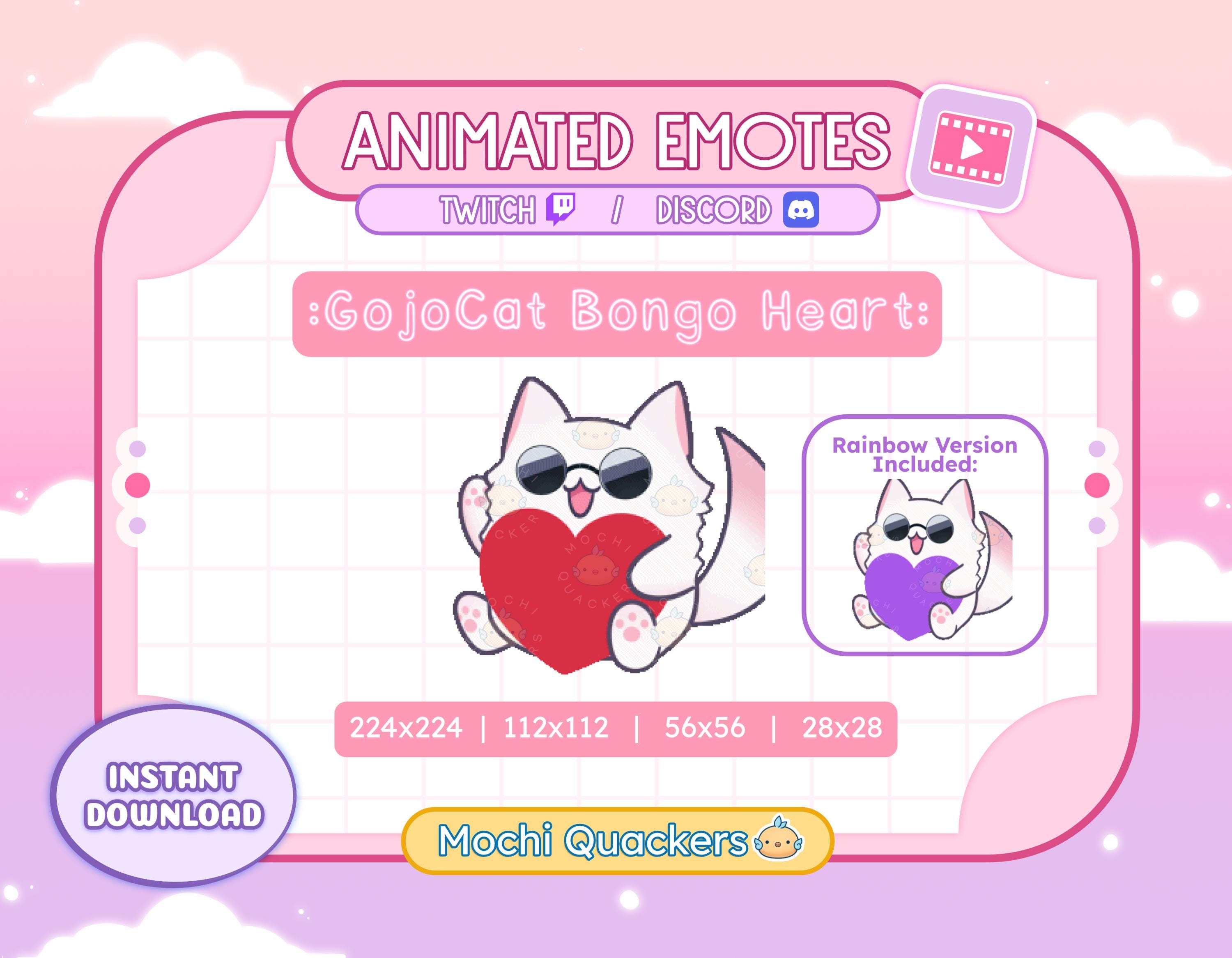 Valentine ANIMATED EMOTE | JJK Gojo Cat Bongo Emote for Twitch ...