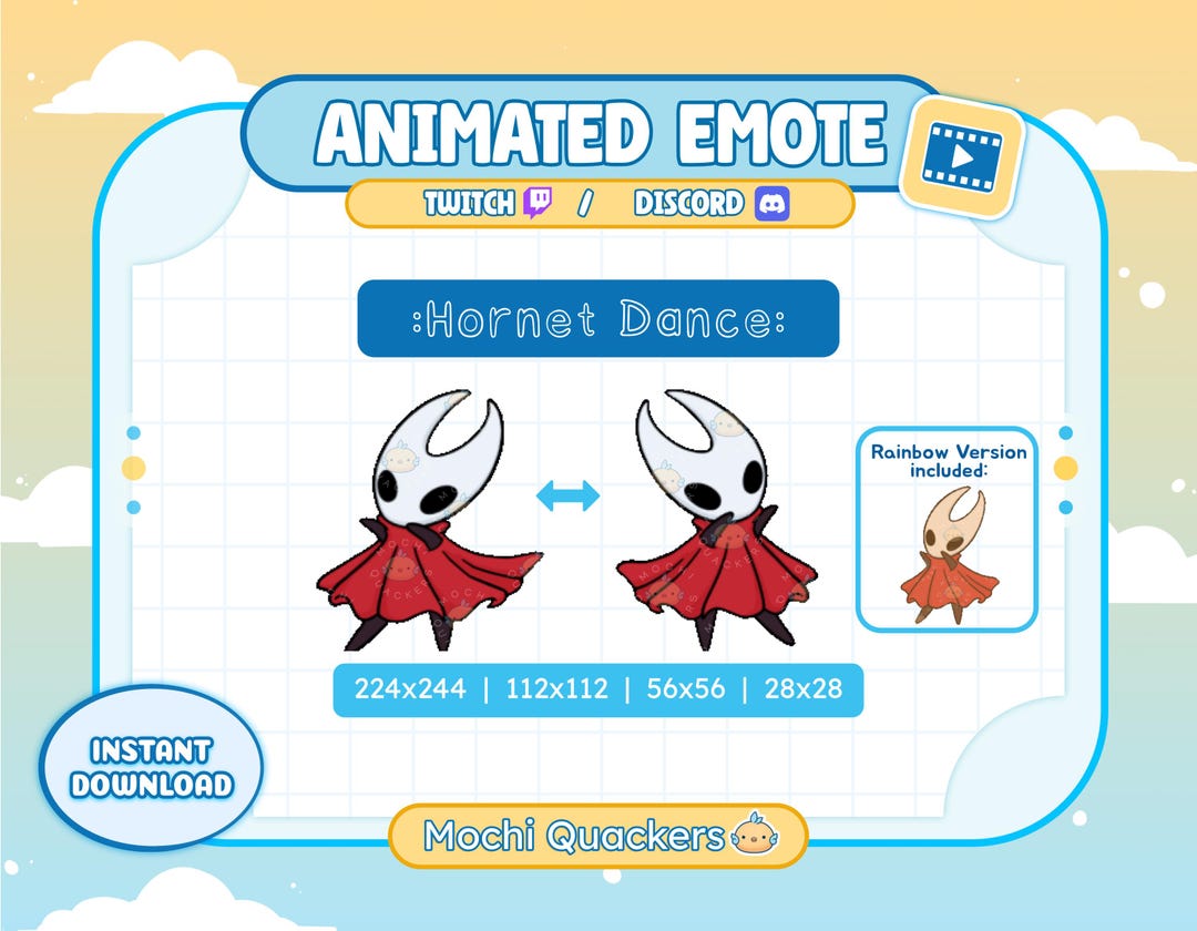 Animated Silksong Emote - Hollow Knight Hornet Dance Rave | Twitch ...