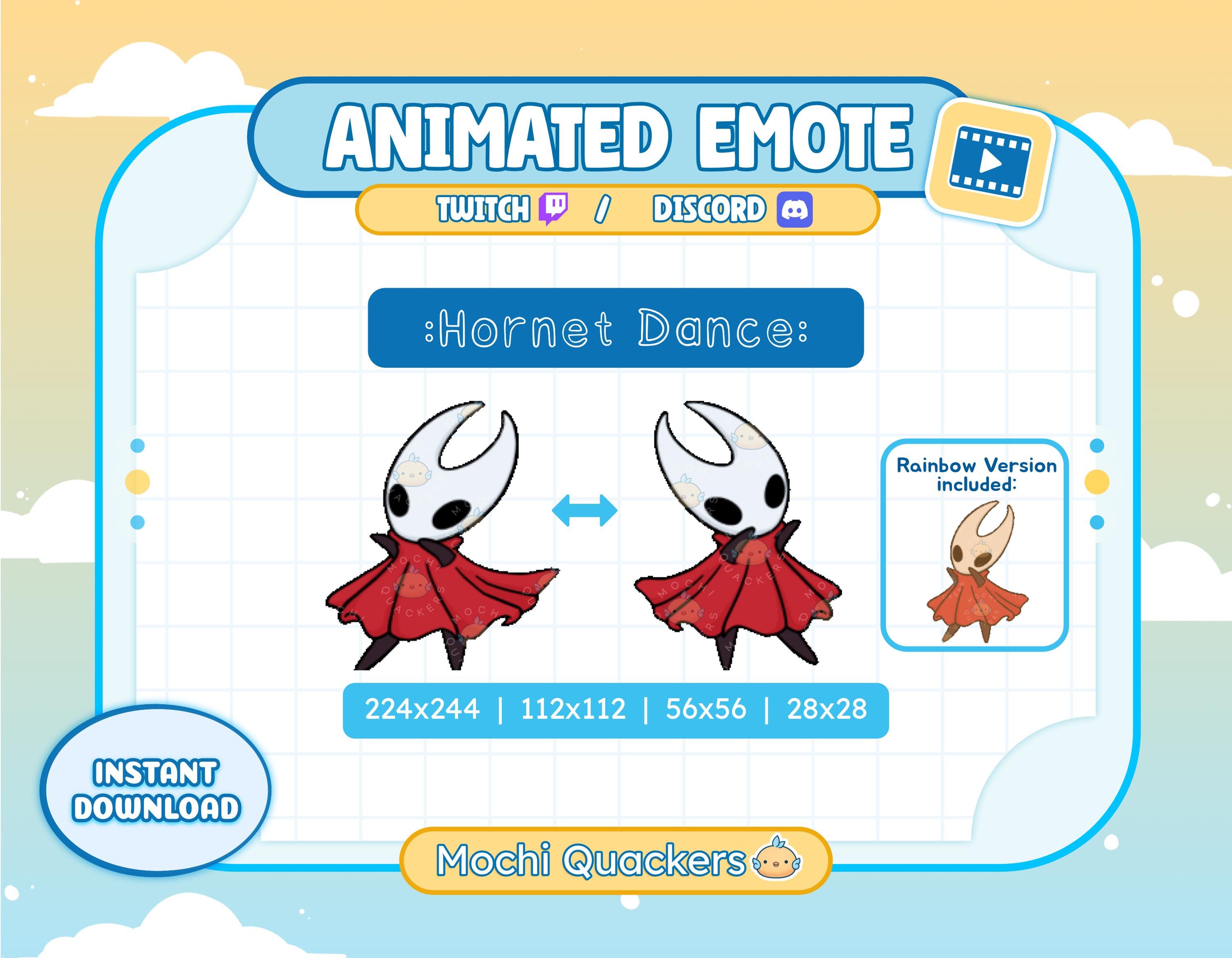Animated Silksong Emote - Hollow Knight Hornet Dance Rave | Twitch ...