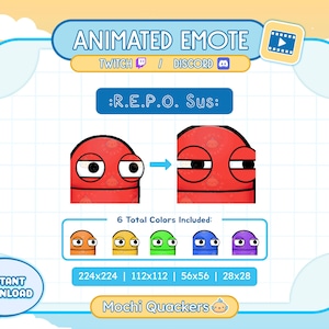ANIMATED Emote | R.E.P.O. Sus Emoji | Twitch Stream & Discord React, 4 ...