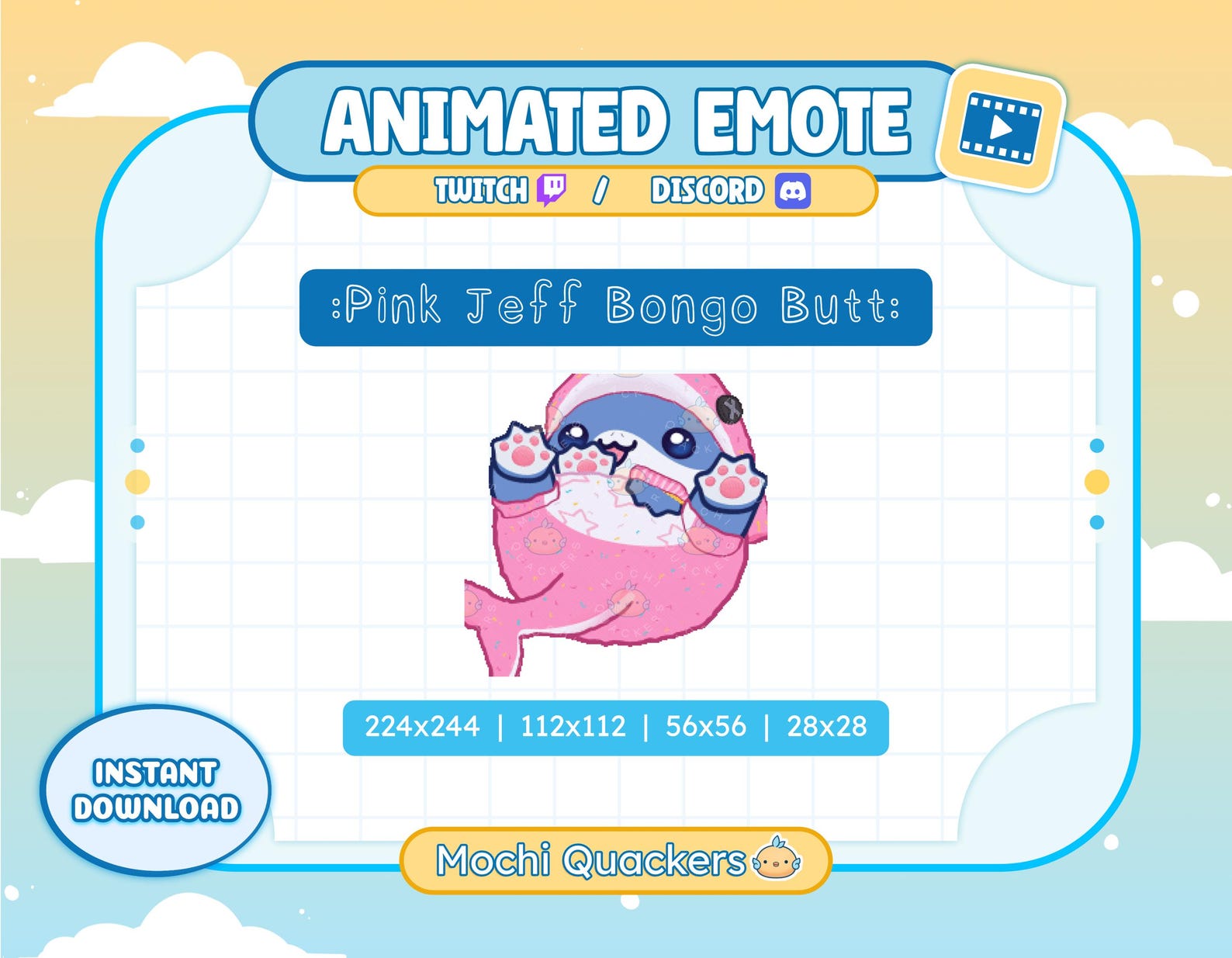 ANIMATED Emote | Pink Jeff Butt Bongo | Land Shark Incognito Skin ...