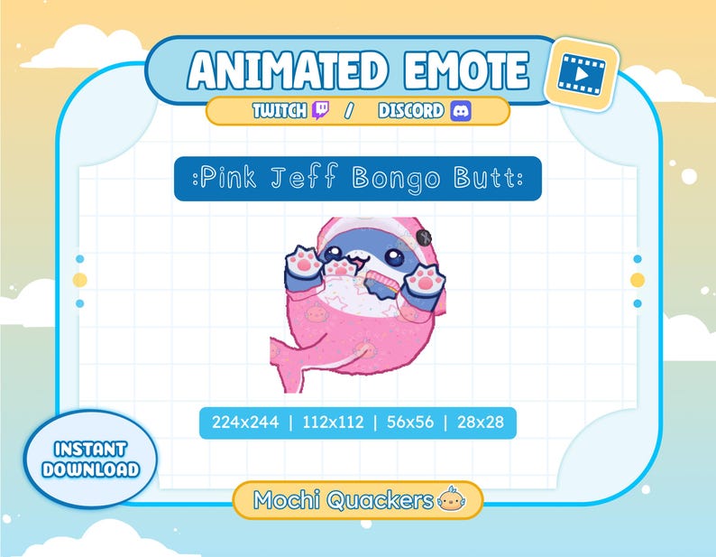 ANIMATED Emote | Pink Jeff Butt Bongo | Land Shark Incognito Skin ...