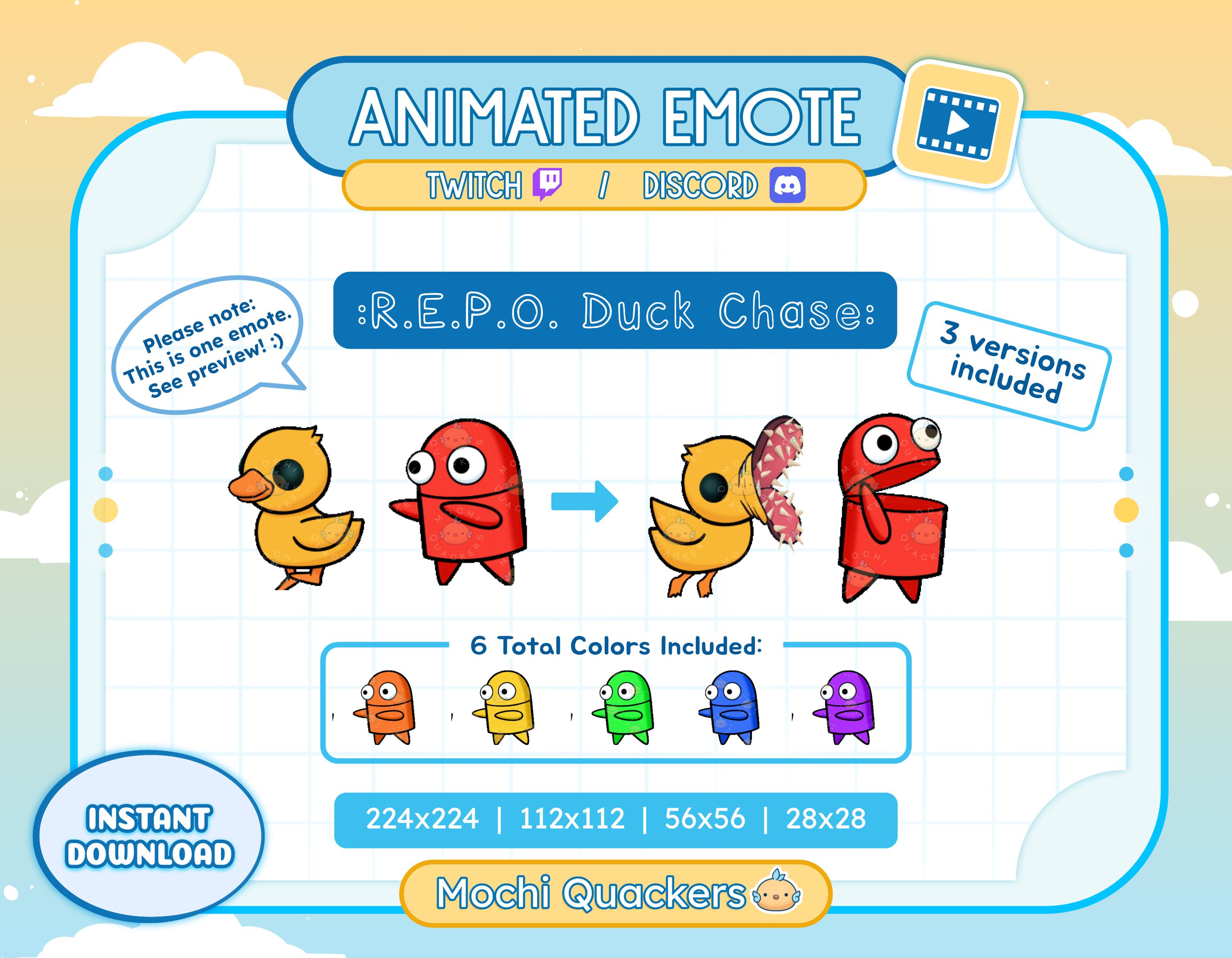 Animated R.E.P.O. Emote | REPO Duck Chase | Apex Predator Emoji for ...